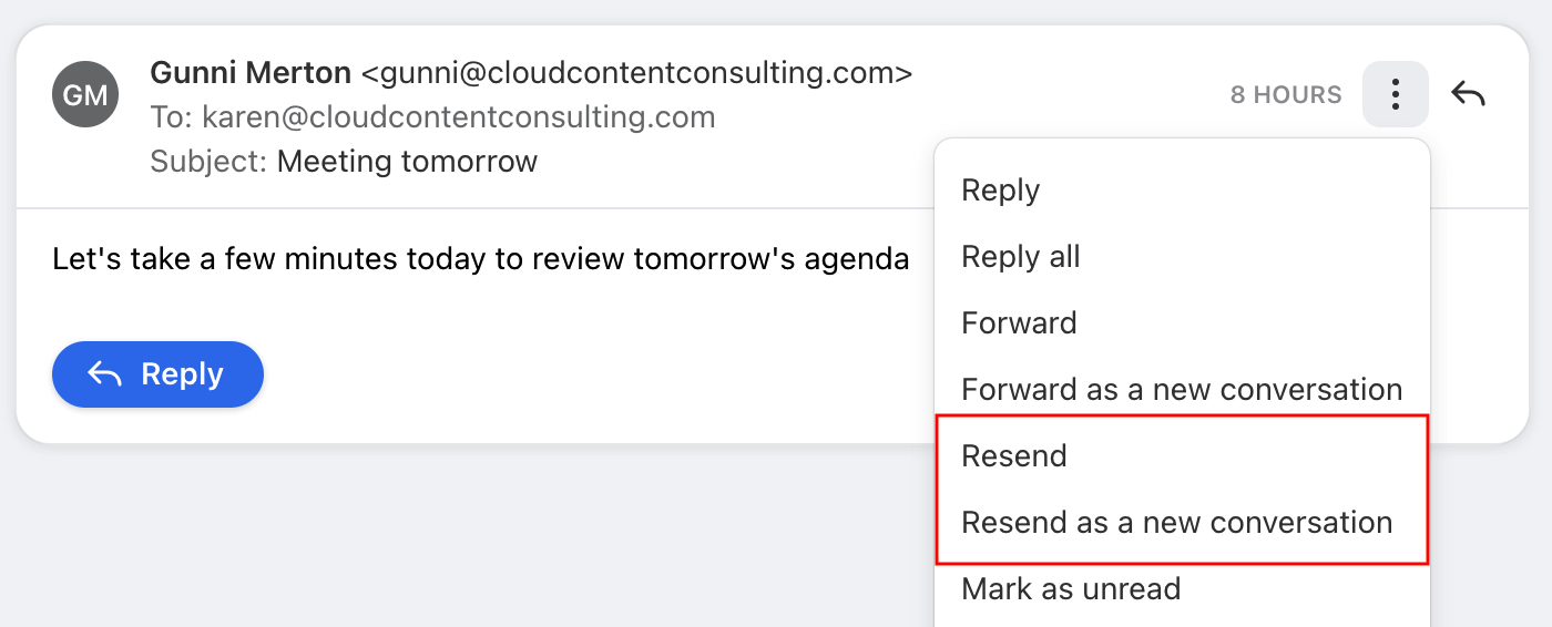 How to reply to, forward, and resend an email