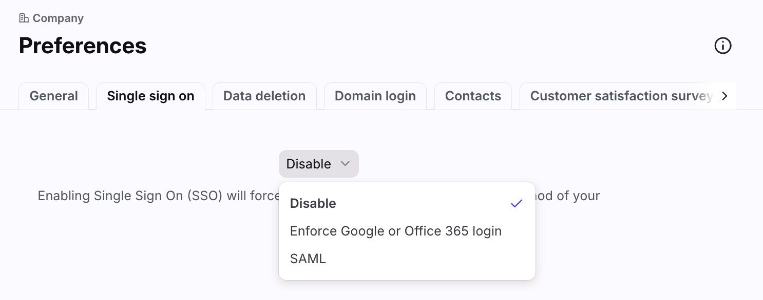 Single sign-on (SSO)