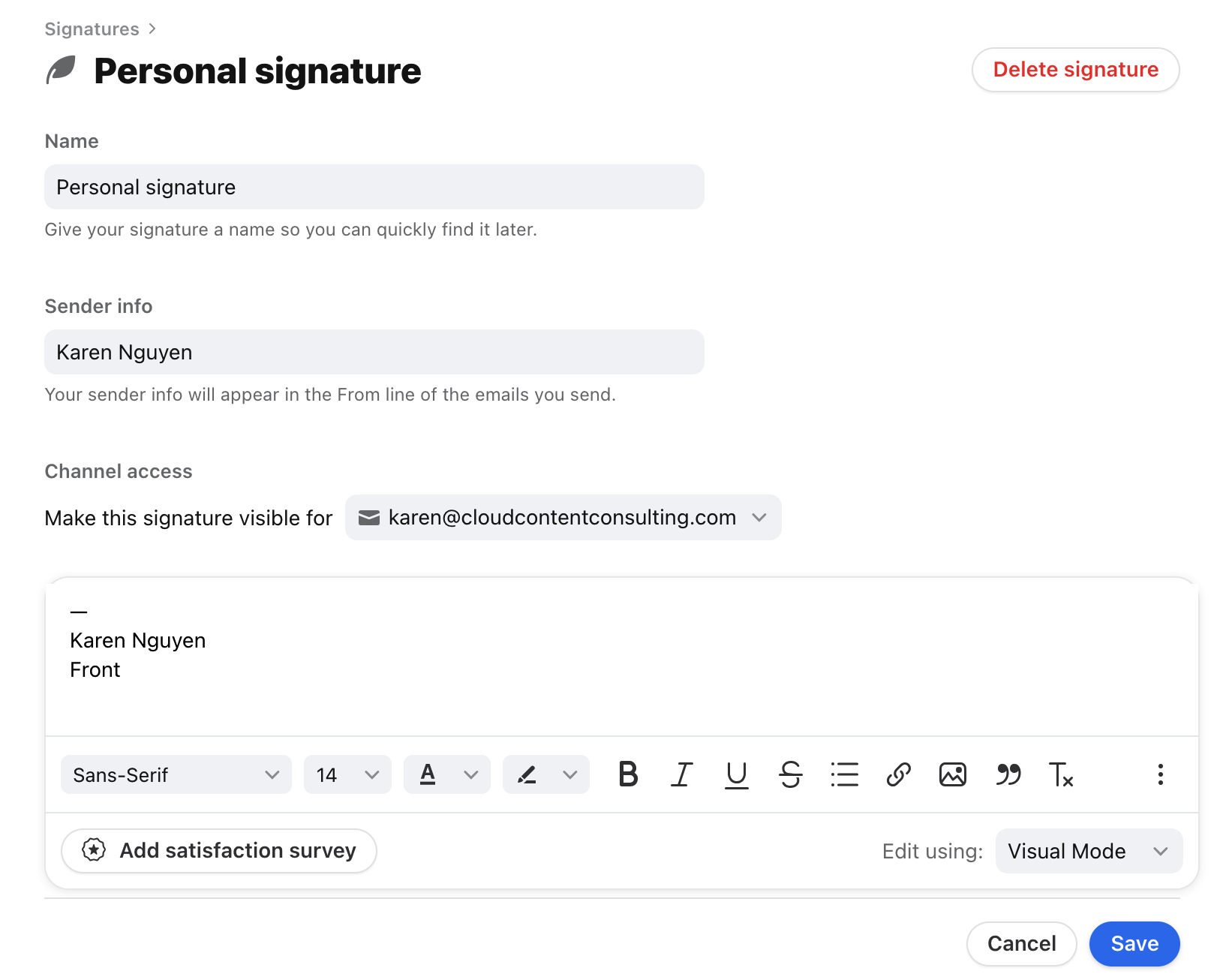 Create Or Edit Individual Signatures