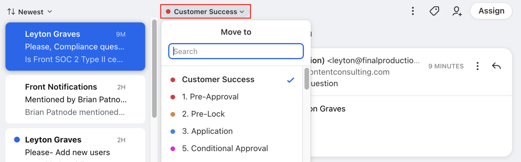 How To Move Conversations To Another Inbox
