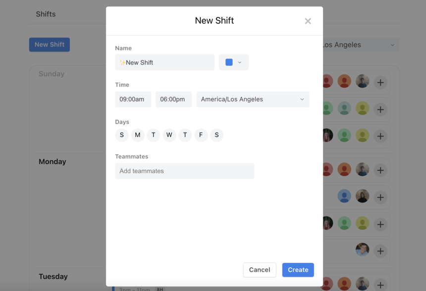 Use Shifts to manage work schedules