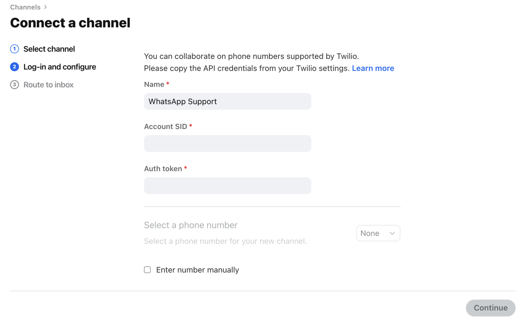 How to set up a Twilio WhatsApp inbox in Front