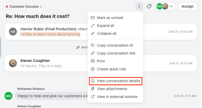 Understanding the conversation summary