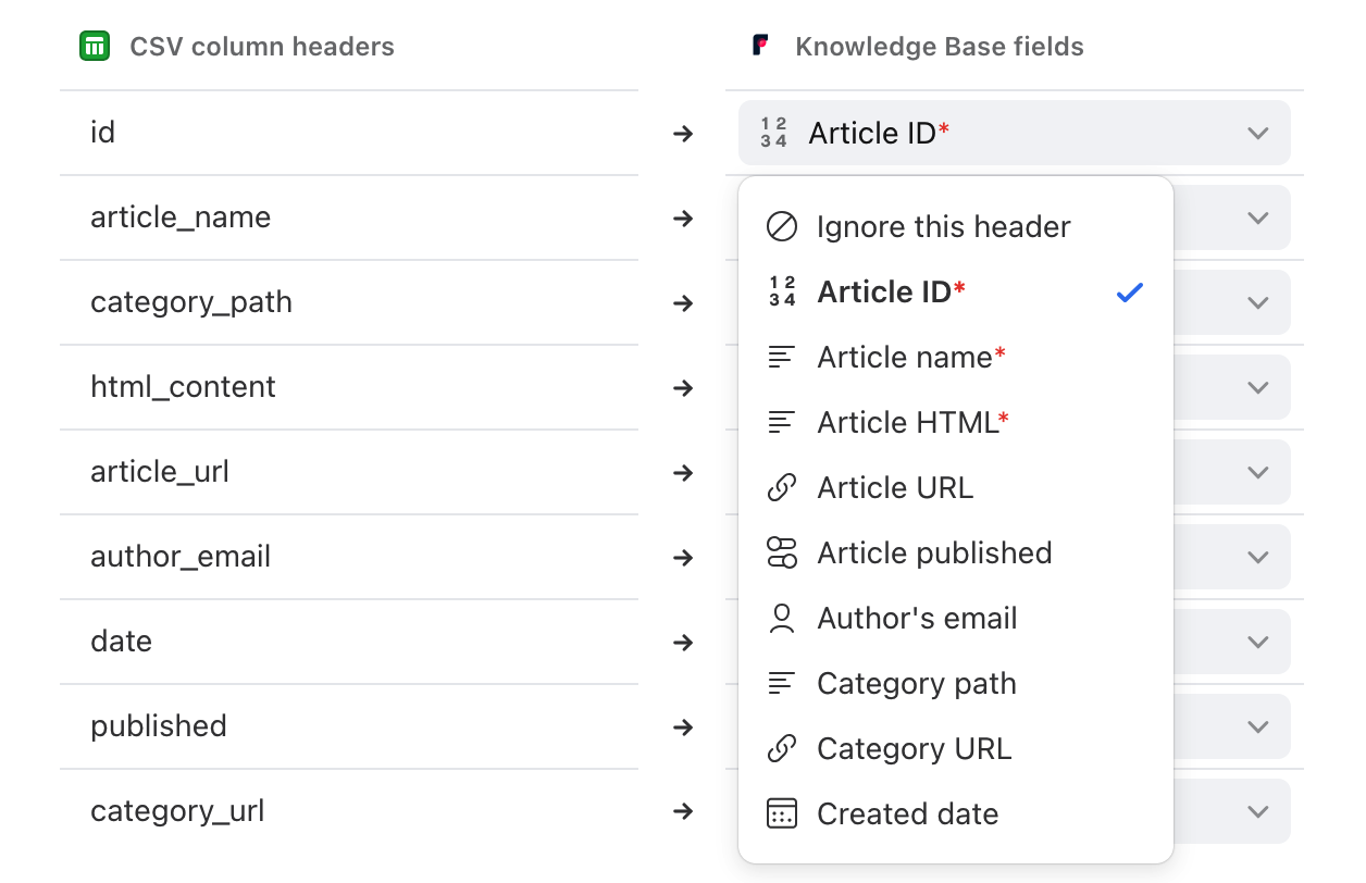Import Knowledge Base Articles With A CSV