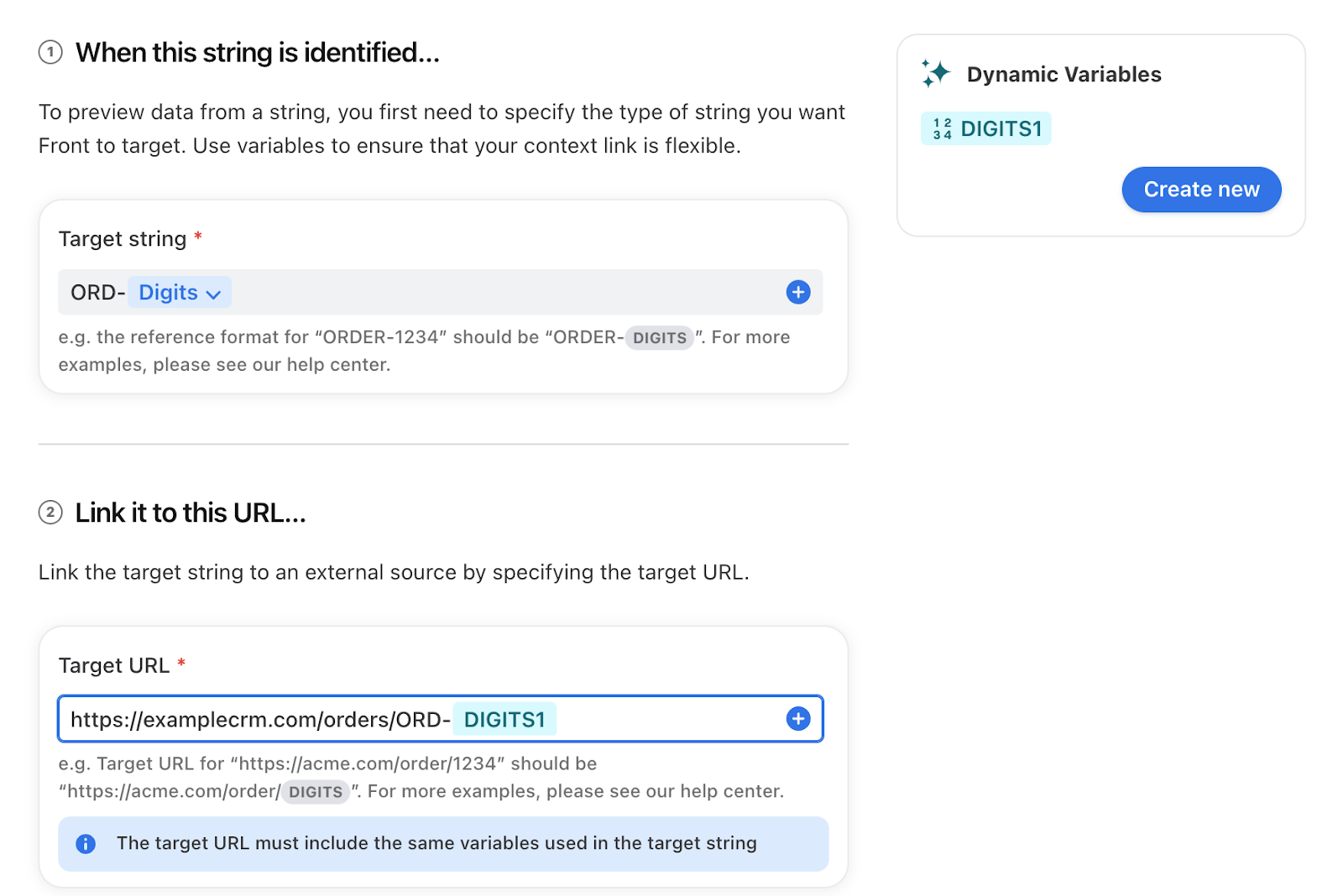 How to create context links