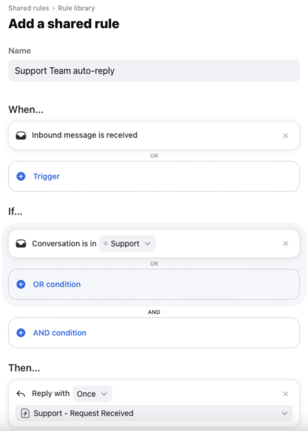 How to create a custom rule