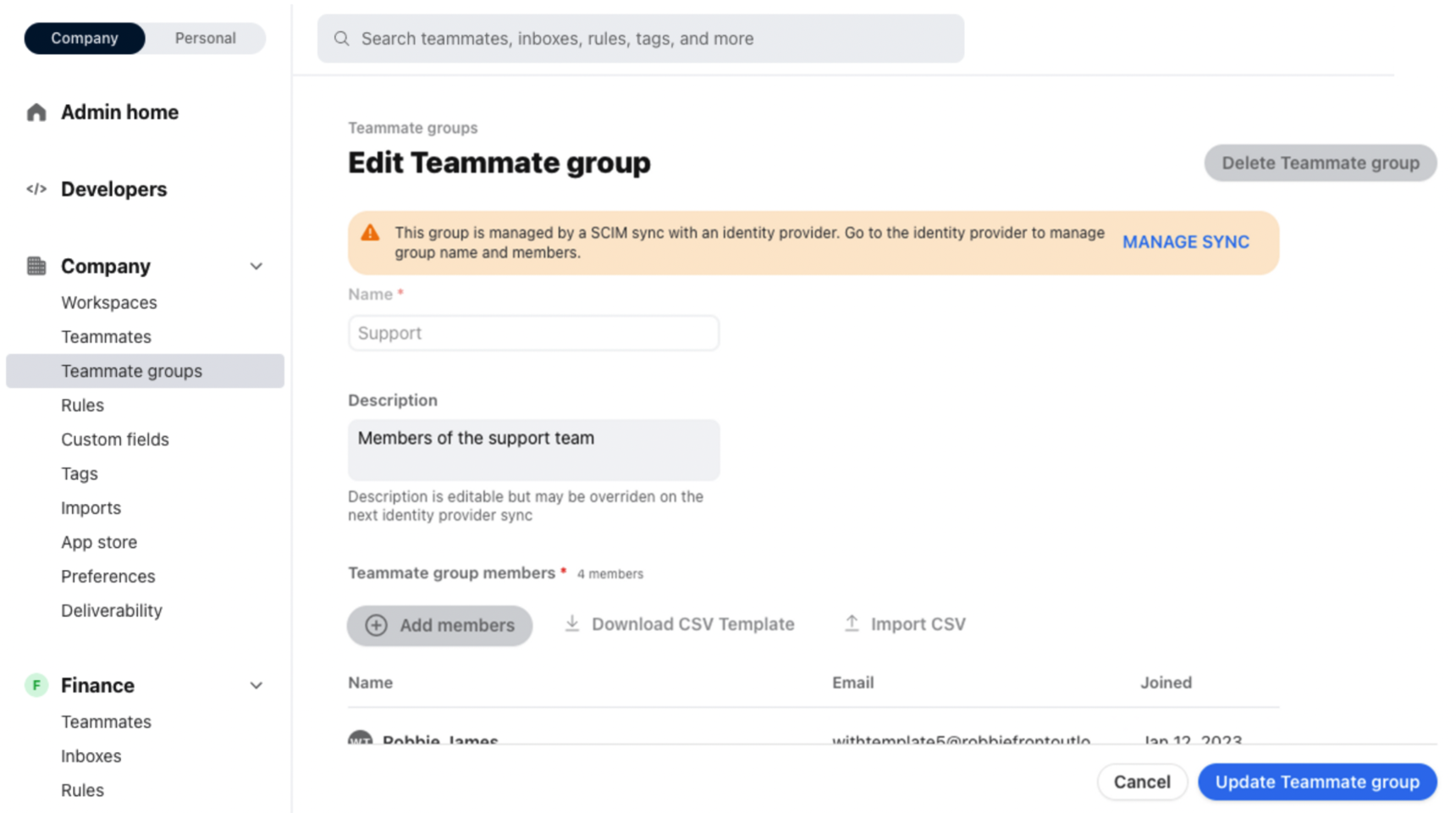 User provisioning with an Identity Provider (IdP)