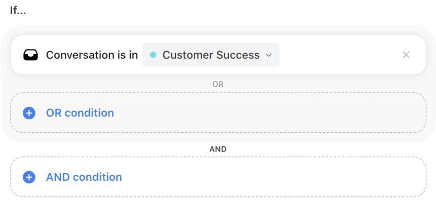 AND/OR rule conditions in custom rules