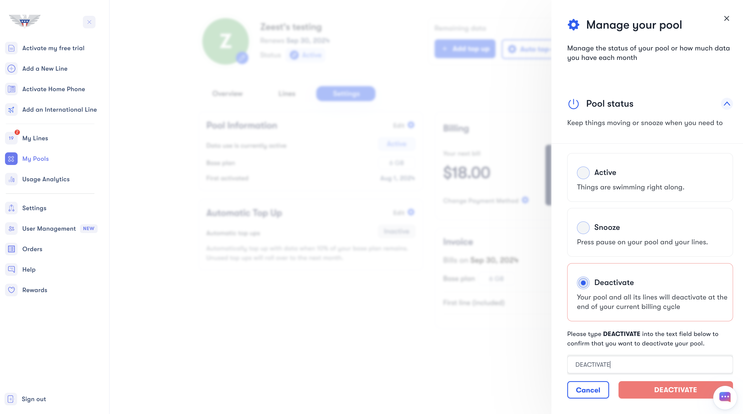 How to manage a Shareable Data Plan